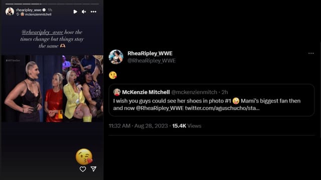 Rhea Ripley responds to popular star's message after the two share ...