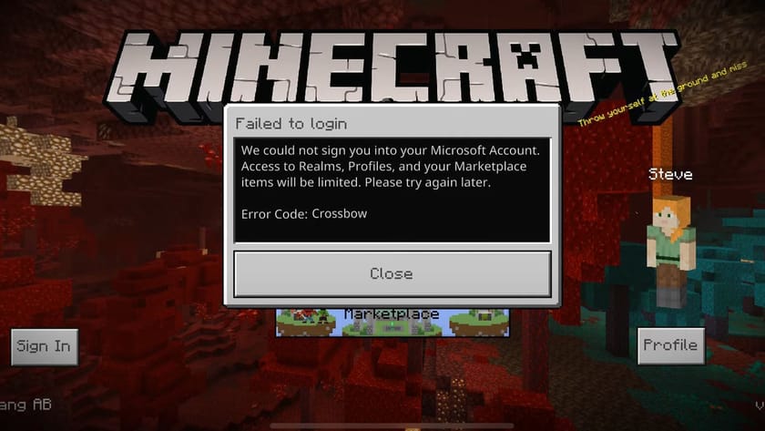 How to fix the Error Code Crossbow in Minecraft?