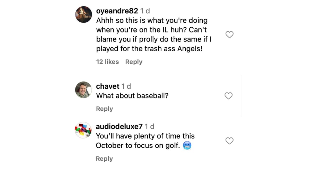 Fans mock Angels' Mike Trout for revealing latest venture with golfing ...