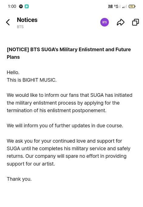 "The future is going to be all right": BTS’ SUGA’s fans react as BIG HIT MUSIC announces the ...