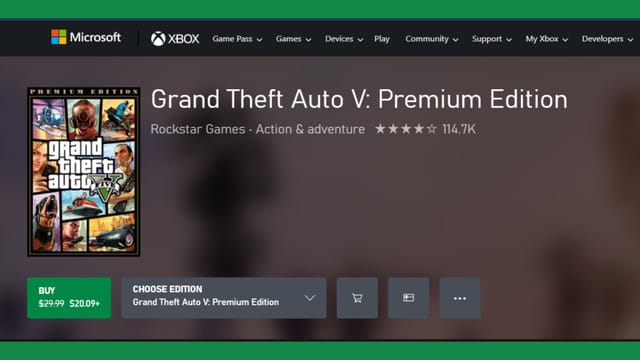 How much is GTA 5 on Xbox (August 2023)?