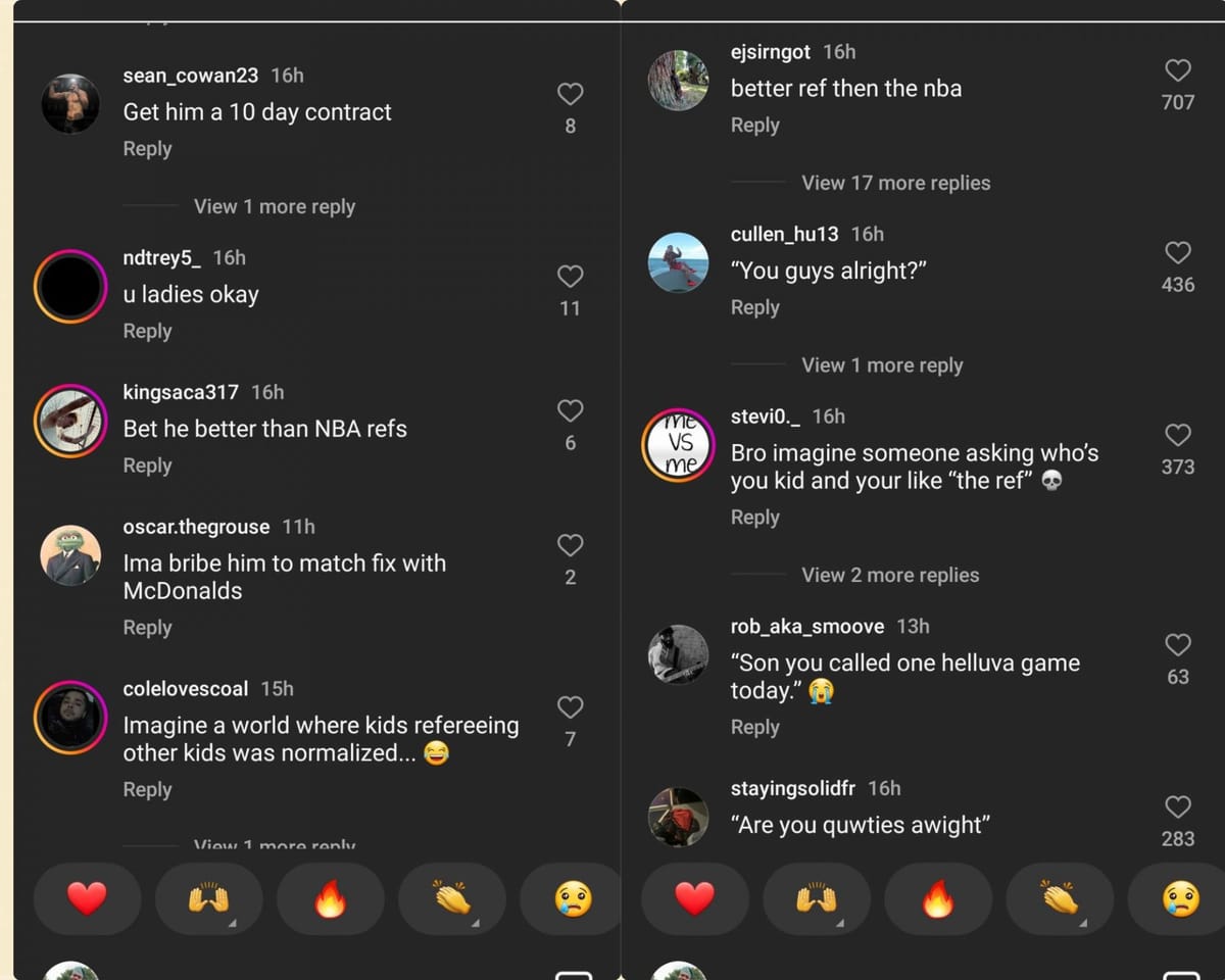 "Better ref than the NBA" - Lathan The Kid Umpire's refereeing draws ...