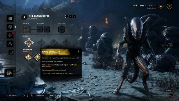 What are The Xenomorph's perks in Dead By Daylight?
