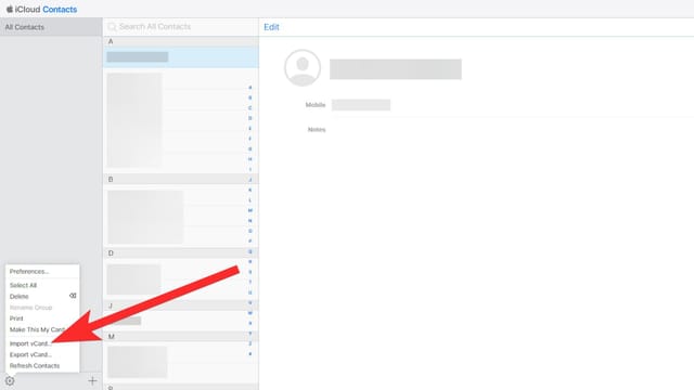 Transfer contacts from Android to iPhone