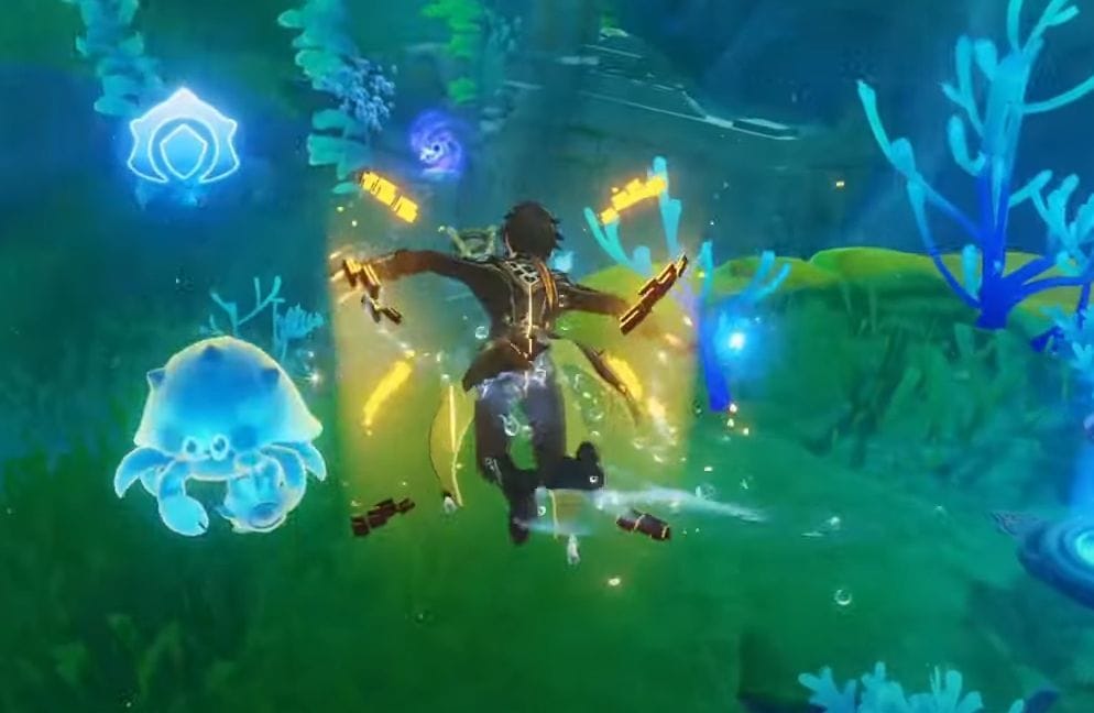 Genshin Impact: Condessence Crystals underwater mining guide