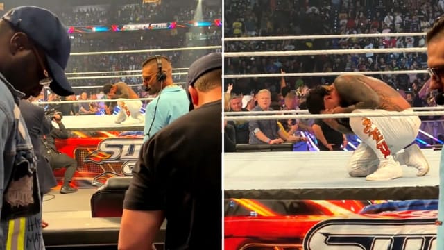 [WATCH] Jey Uso spotted crying uncontrollably after WWE SummerSlam 2023 went off-air