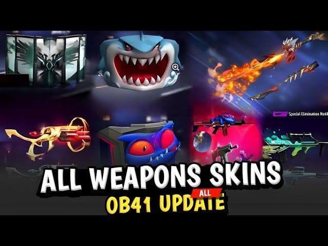 Free Fire OB41 bundles, weapon skins, and emotes leaked