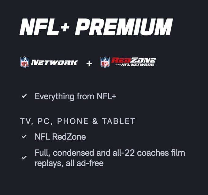 Is RedZone part of the NFL+ premium subscription? All new features explored