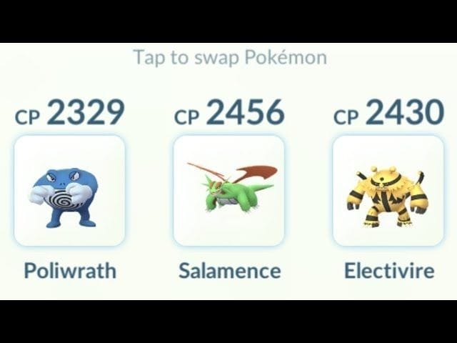 Best Salamence team for Pokemon GO Battle League