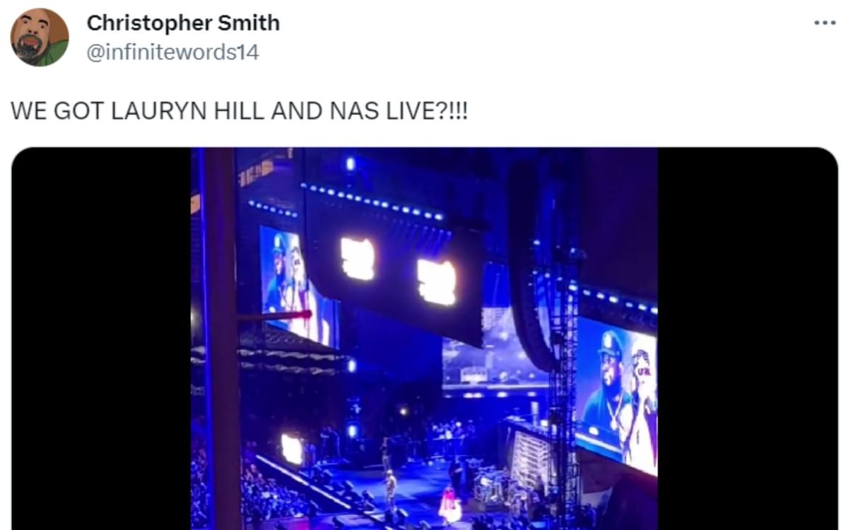 "2 goats one stage": Fans go gaga as Nas brings out Lauryn Hill during ...