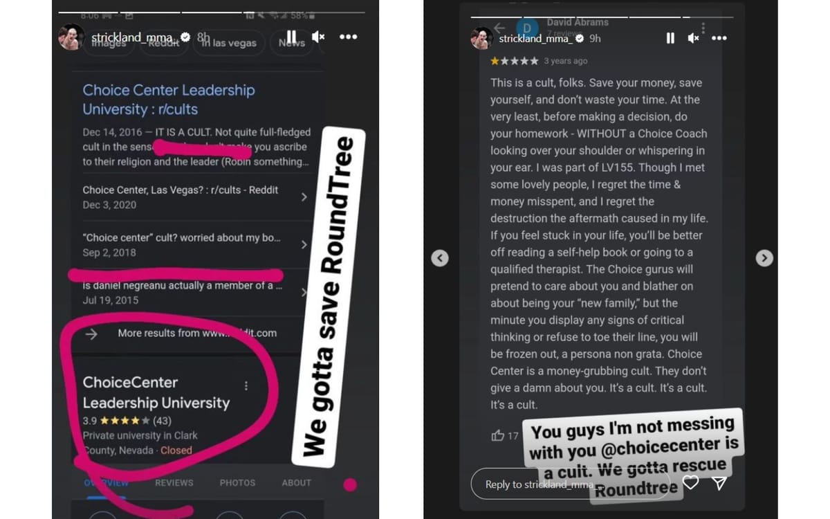 Khalil Rountree: Sean Strickland sets up #freeroundtree from "a cult ...