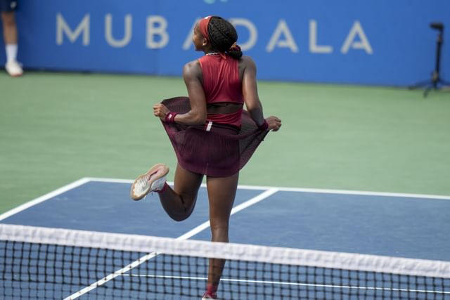 tennis cele: Watch: Coco Gauff's ecstatic celebration after beating Iga Swiatek for the first ...