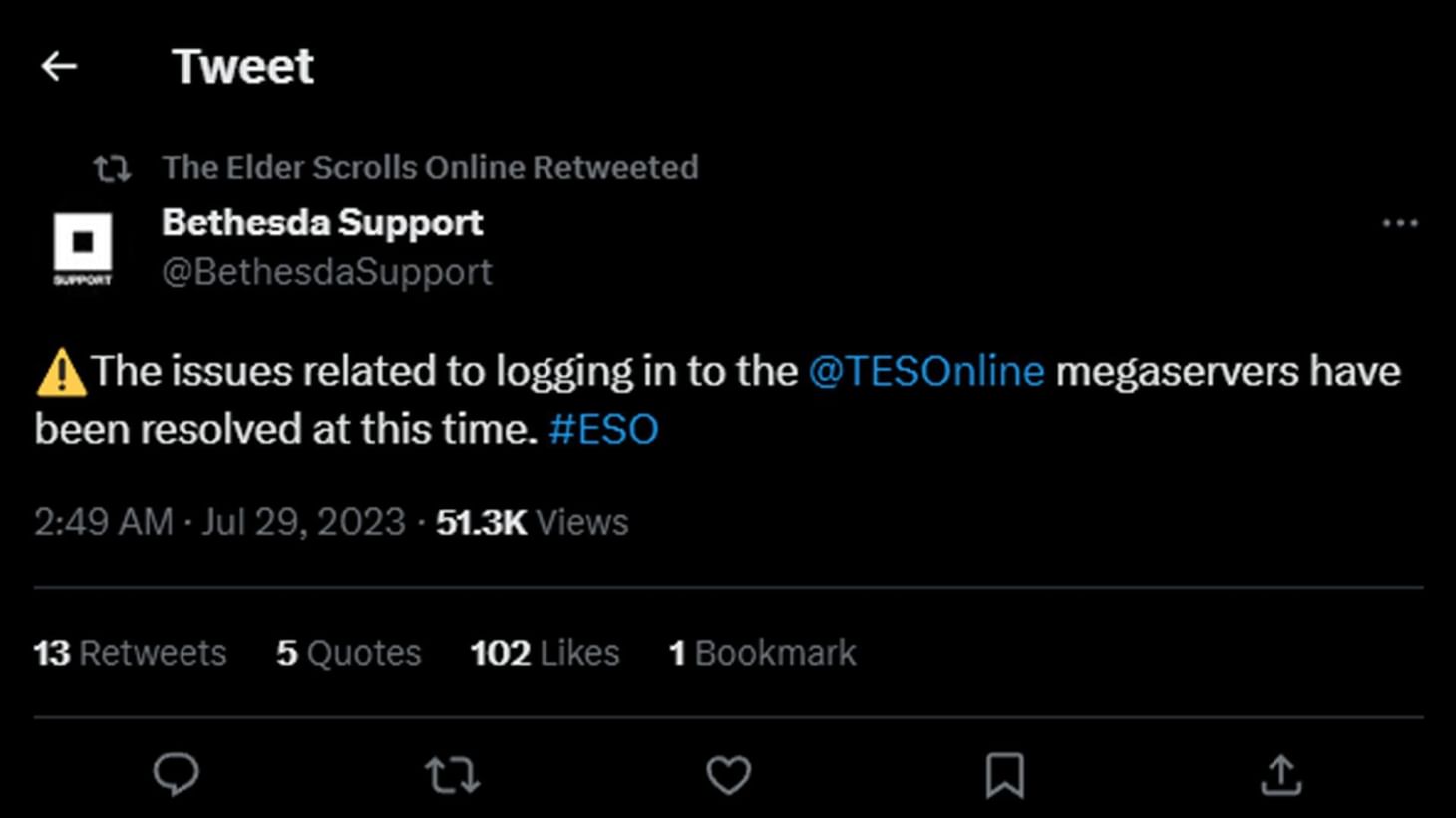 Elder Scrolls Online server status: How to know if the game is down or facing massive log-in surges