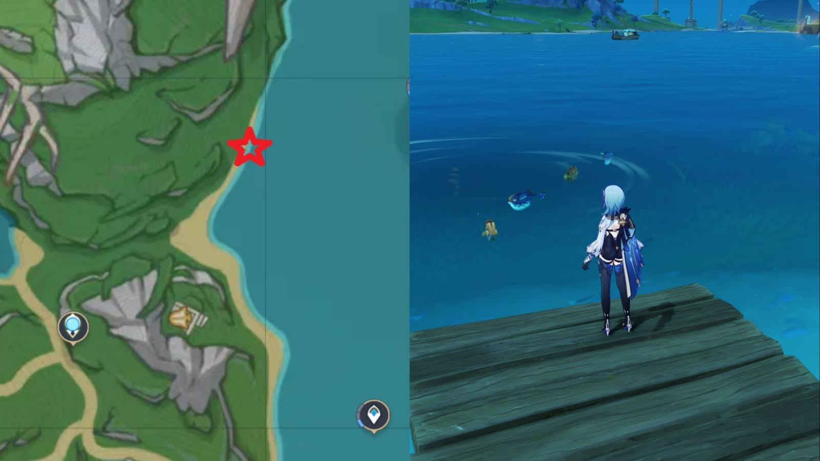 Genshin Impact Fontaine Fishing locations