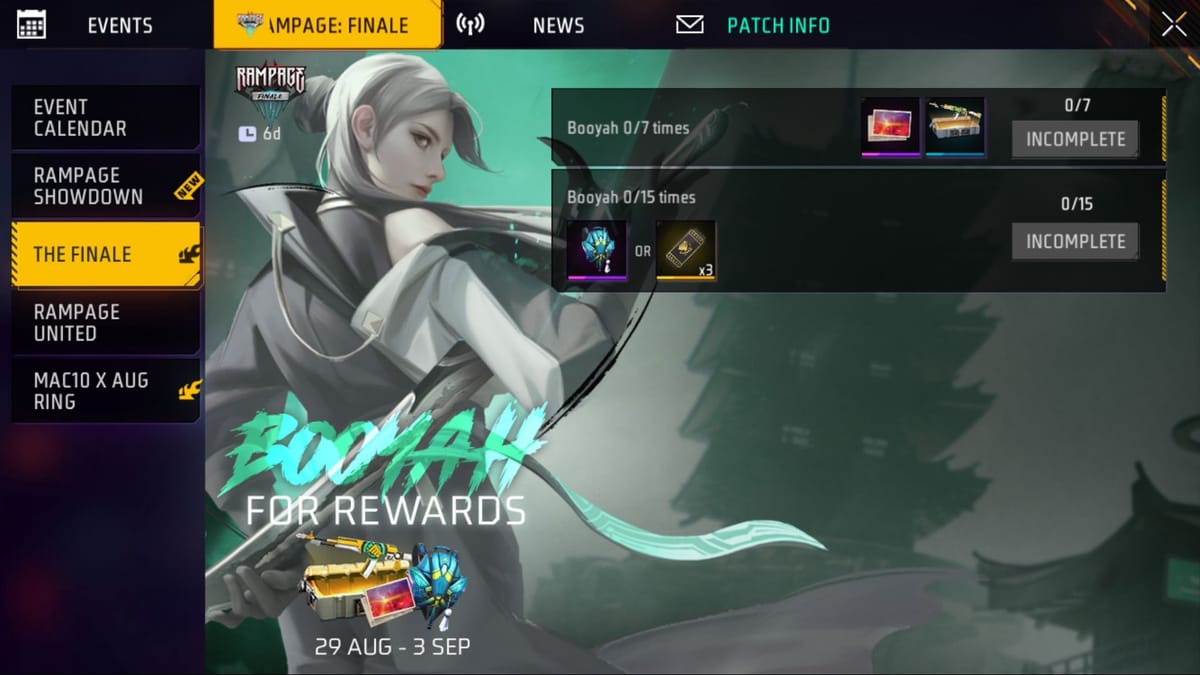 Free Fire MAX The Finale event: Get free Aqua Backpack or 3x Ring Vouchers