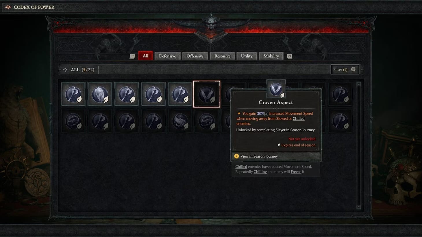 Diablo 4 Season of the Malignant Mobility Aspects tier list