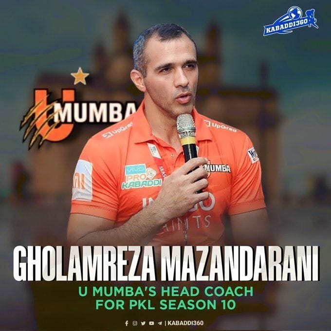 U Mumba name Gholamreza Mazandarani, KC Suthar & Jeeva Kumar as ...