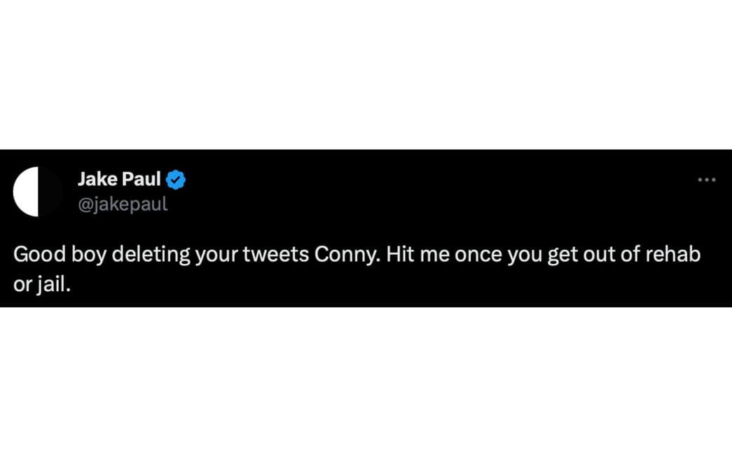 Jake Paul lashes out at 'coked-up 'Conor McGregor for tweeting-and ...