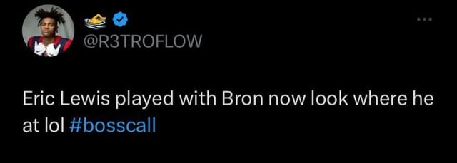 “Now look where he at”: Fans hilariously react to Eric Lewis ...