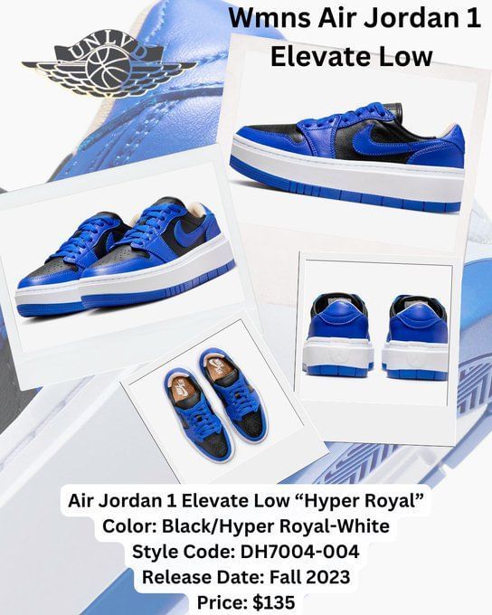 Nike: Air Jordan 1 Elevate Low “Hyper Royal” shoes: Where to get, price ...