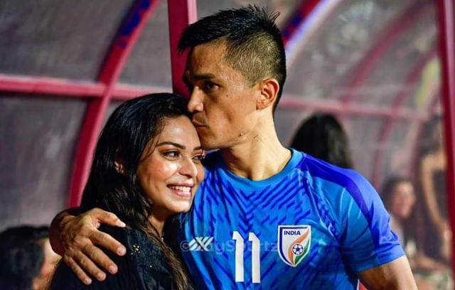 Indian skipper Sunil Chhetri and his wife Sonam Bhattacharya welcome ...