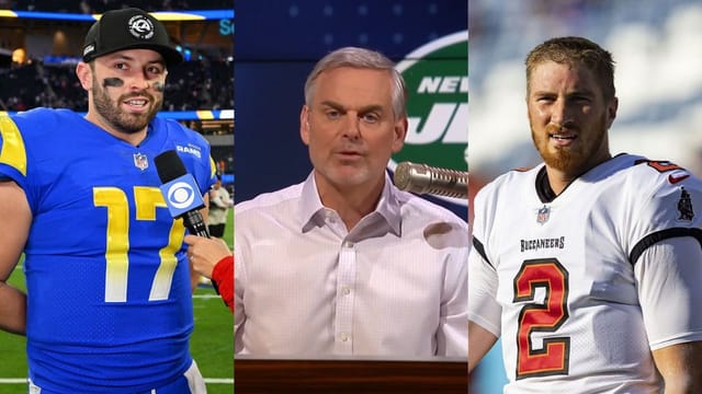 Colin Cowherd calls out Baker Mayfield to retire amid QB1 battle with Kyle Trask - "You're not a ...