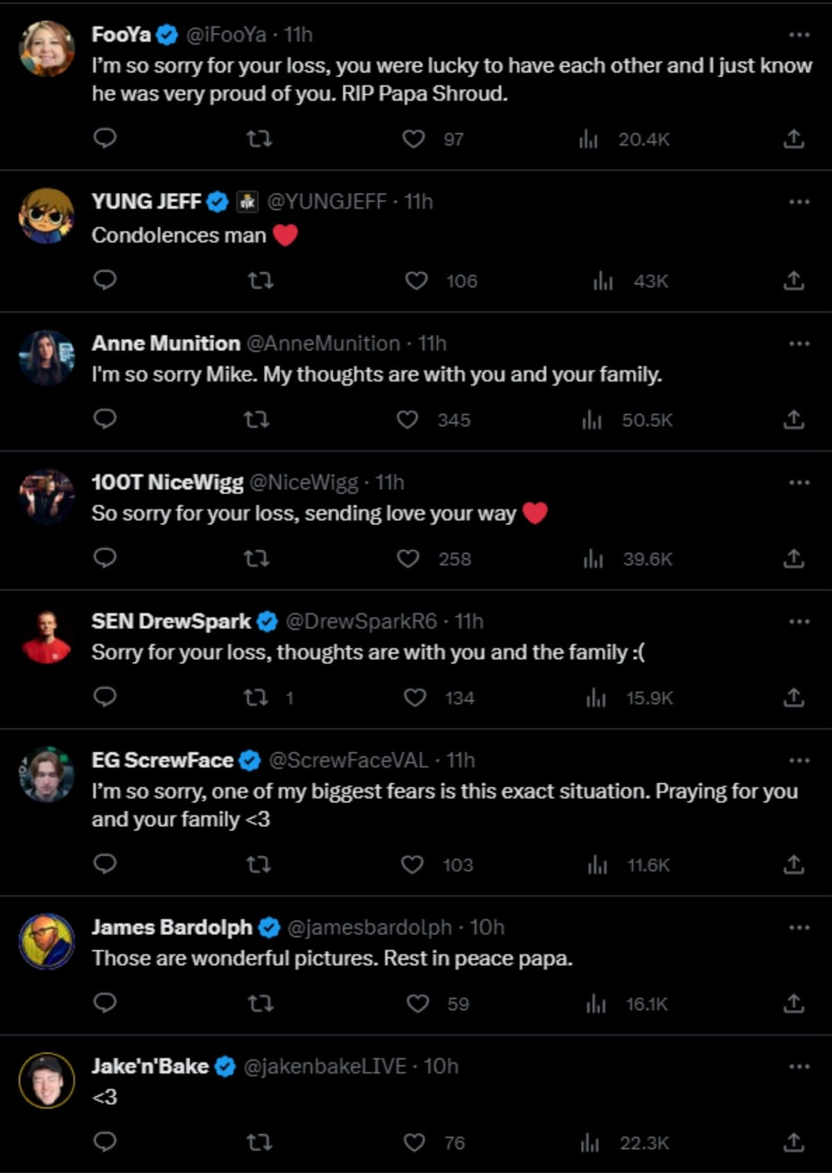 "He's smiling down on you" - Tributes pour in as Shroud announces the ...