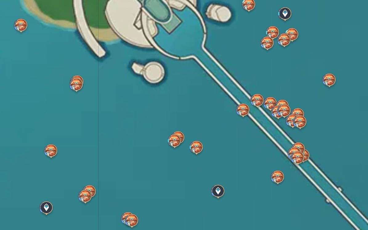 Fontemer Aberrant locations in Genshin Impact