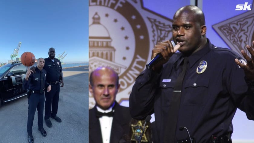 Officer Shaquille O'Neal challenges cop to hit a trick shot with his ...