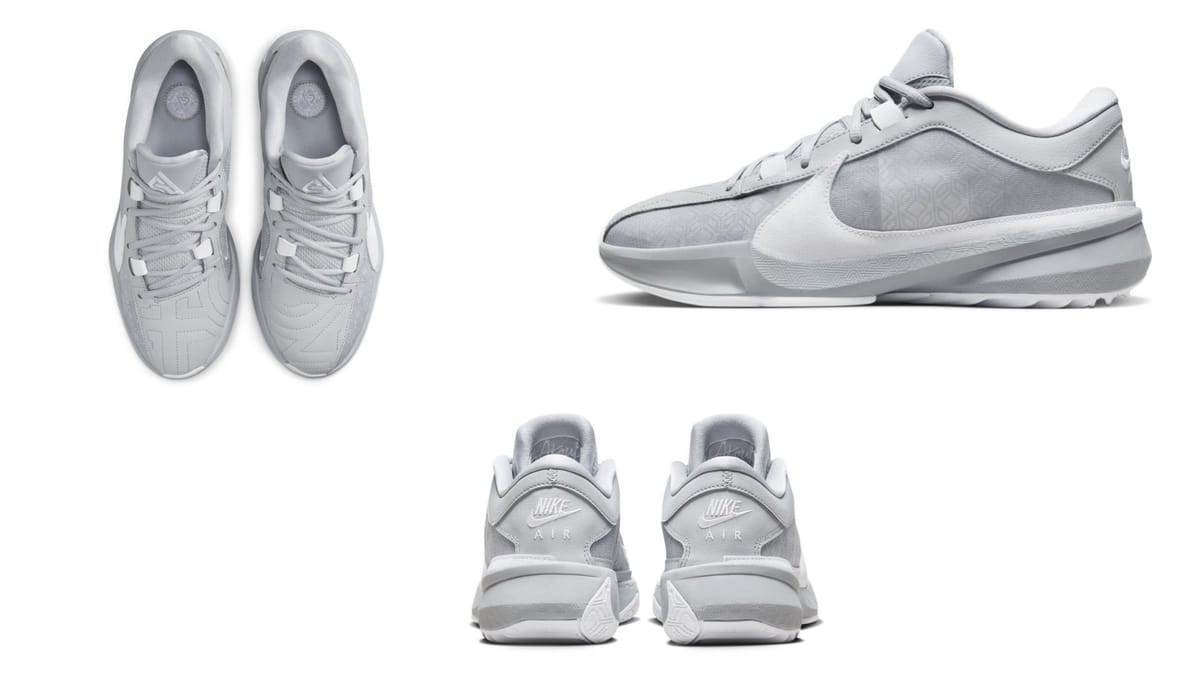 Giannis Antetokounmpo: Nike Zoom Freak 5 “Wolf Grey” shoes: Where to ...