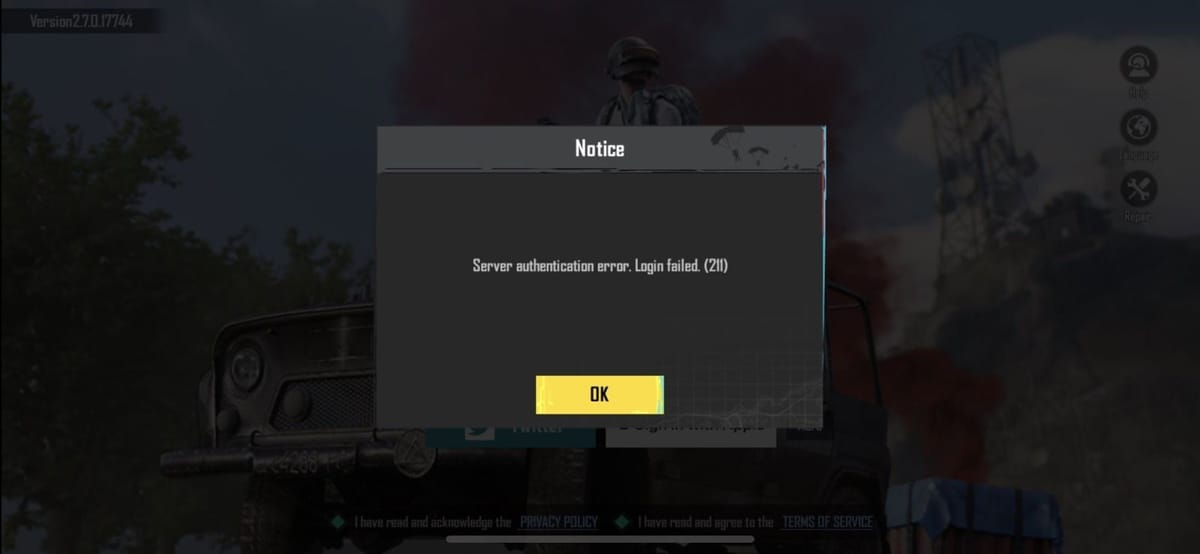 BGMI Server Authentication Error Login Failed: Possible fixes, reasons ...