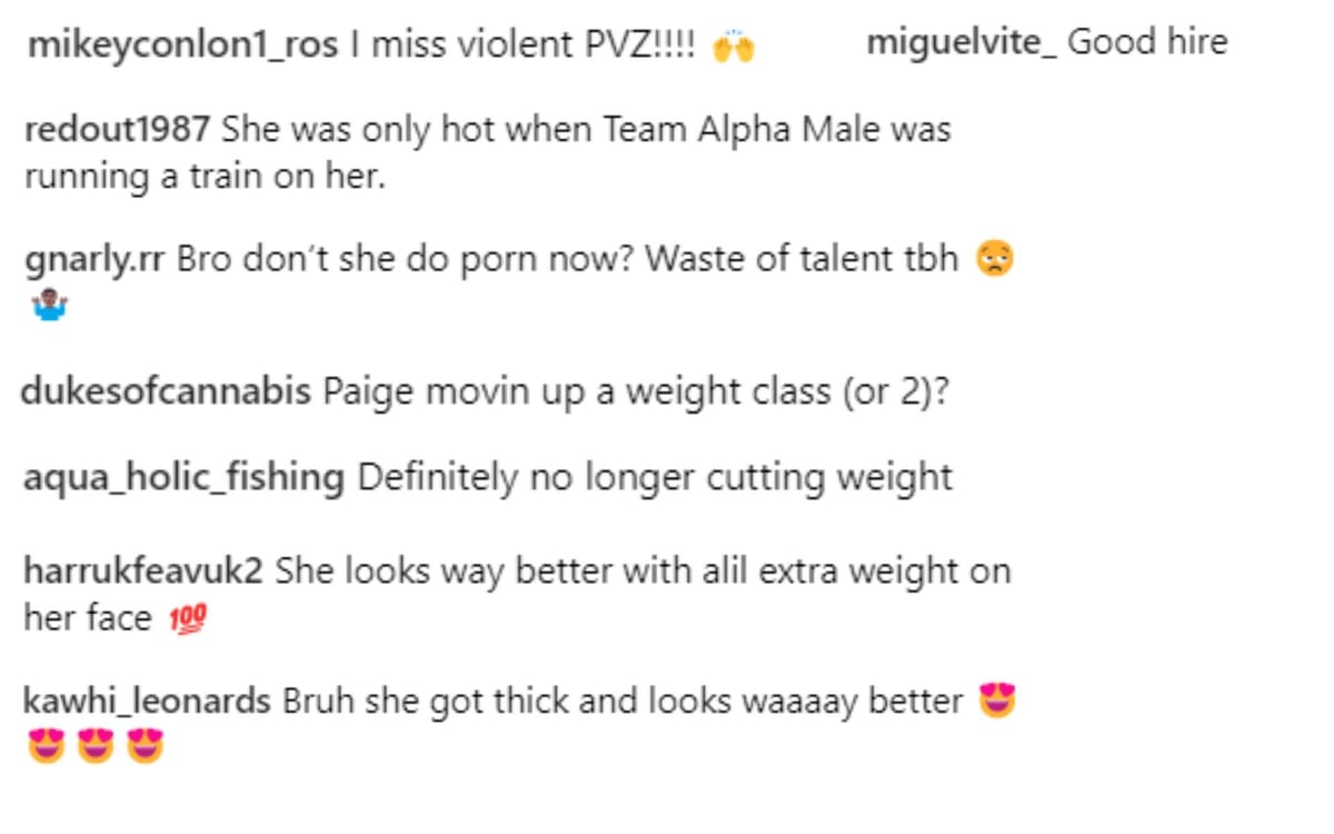 "Definitely no longer cutting weight" - Fans surprised to see Paige ...