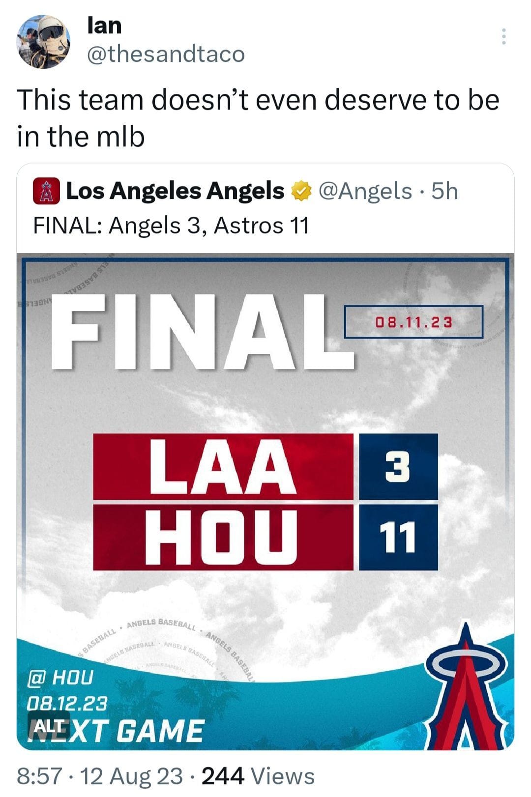 Angels fans drop all playoff hopes after team's loss vs Astros: "We don ...