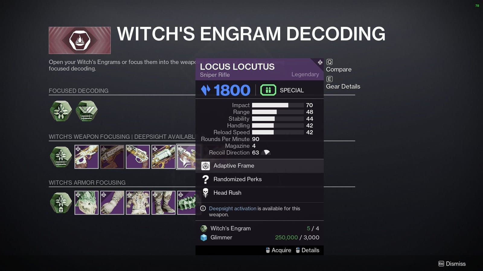 Destiny 2 Locus Locutus god rolls, drops locations, and more