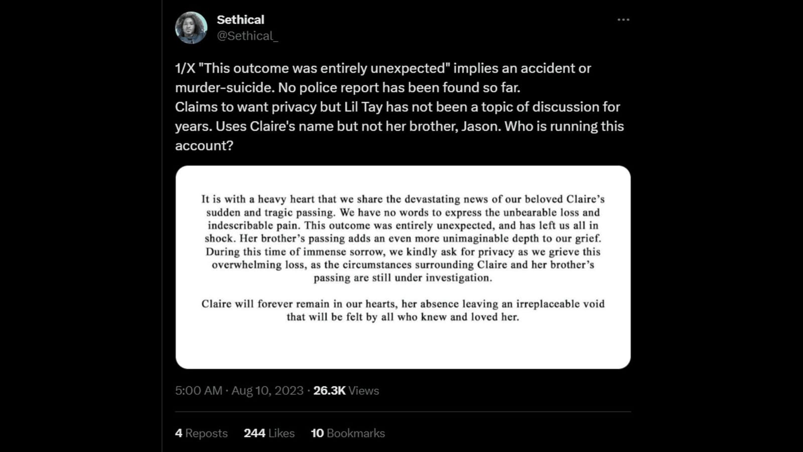 "A part of the hoax": Lil Tay death hoax thread goes viral as Woah ...