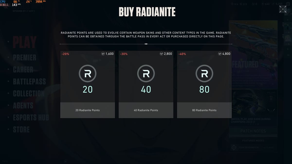 How to get Radianite Points in Valorant