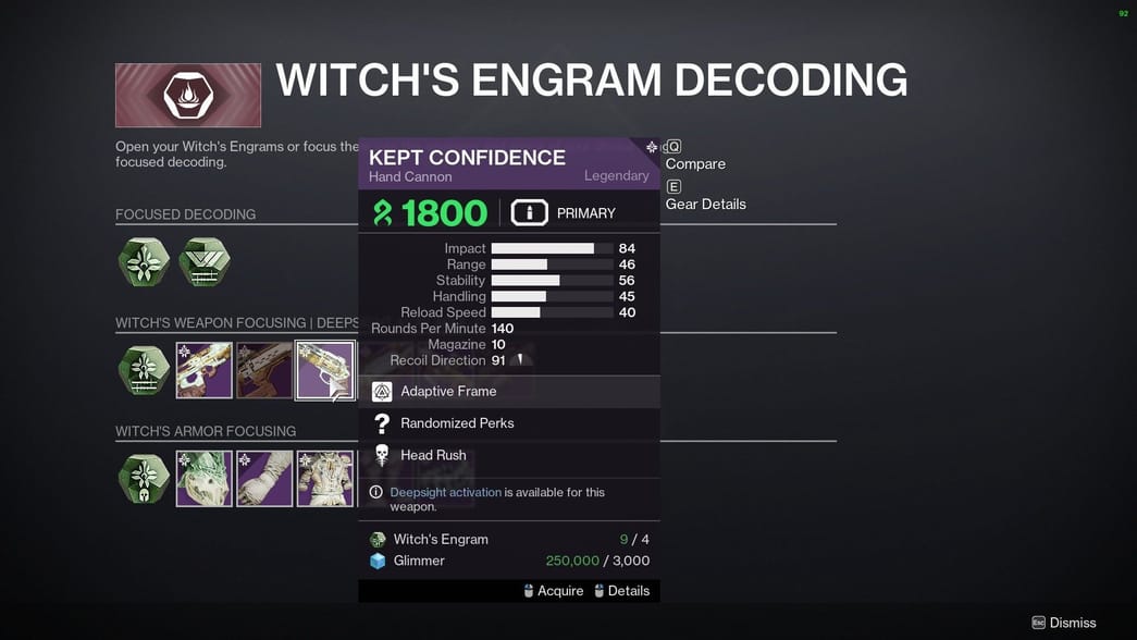 Destiny 2 Kept Confidence god rolls, how to get them, and more