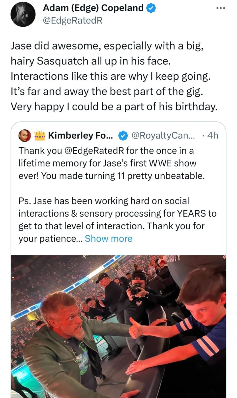 "Interactions like this are why I keep going"- Edge sends out a ...