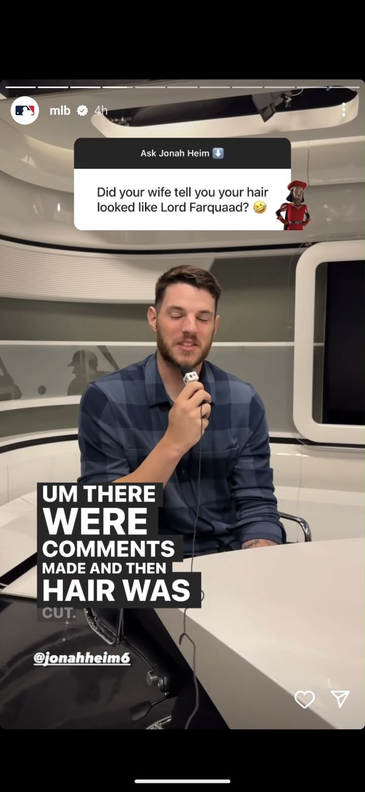 Jonah Heim yields to wife's wish, trades Lord Farquaad hair comparisons ...