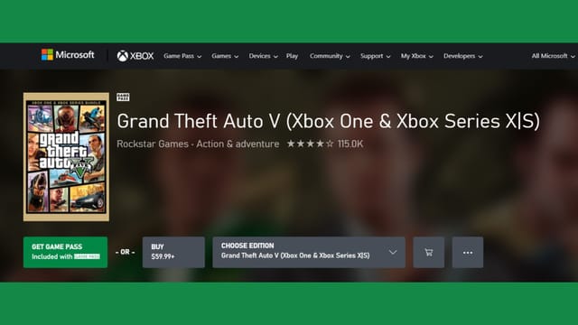 How much is GTA 5 on Xbox (August 2023)?