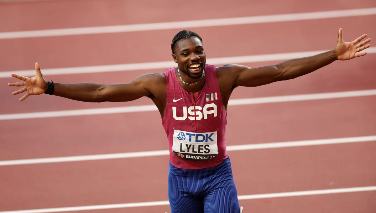 Noah Lyles becomes first athlete since Usain Bolt to win sprint double ...