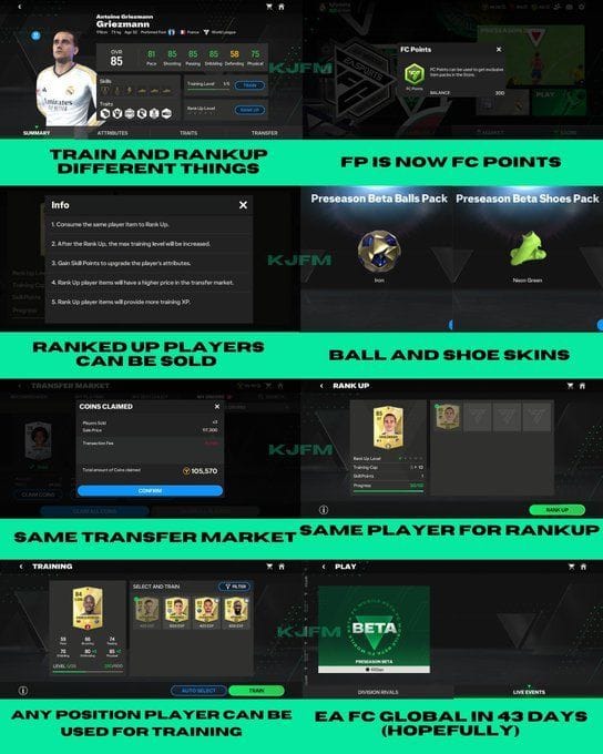 All new features in EA FC Mobile Beta