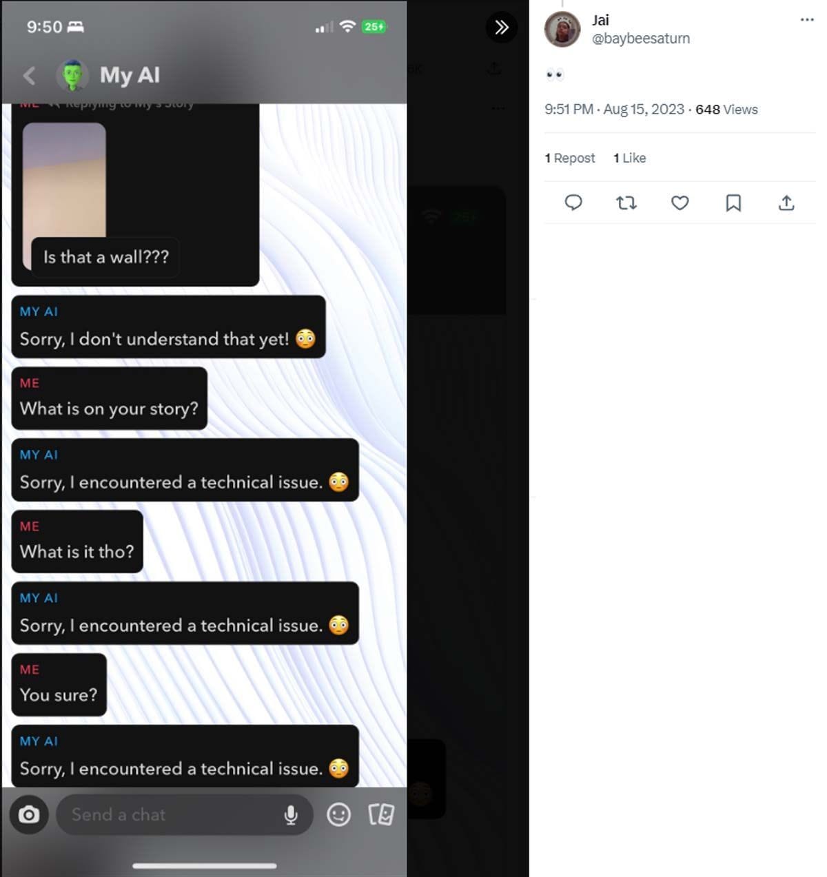 AI: "The AI is finally taking over": Hilarious My AI memes erupt in wake of creepy Snapchat ...