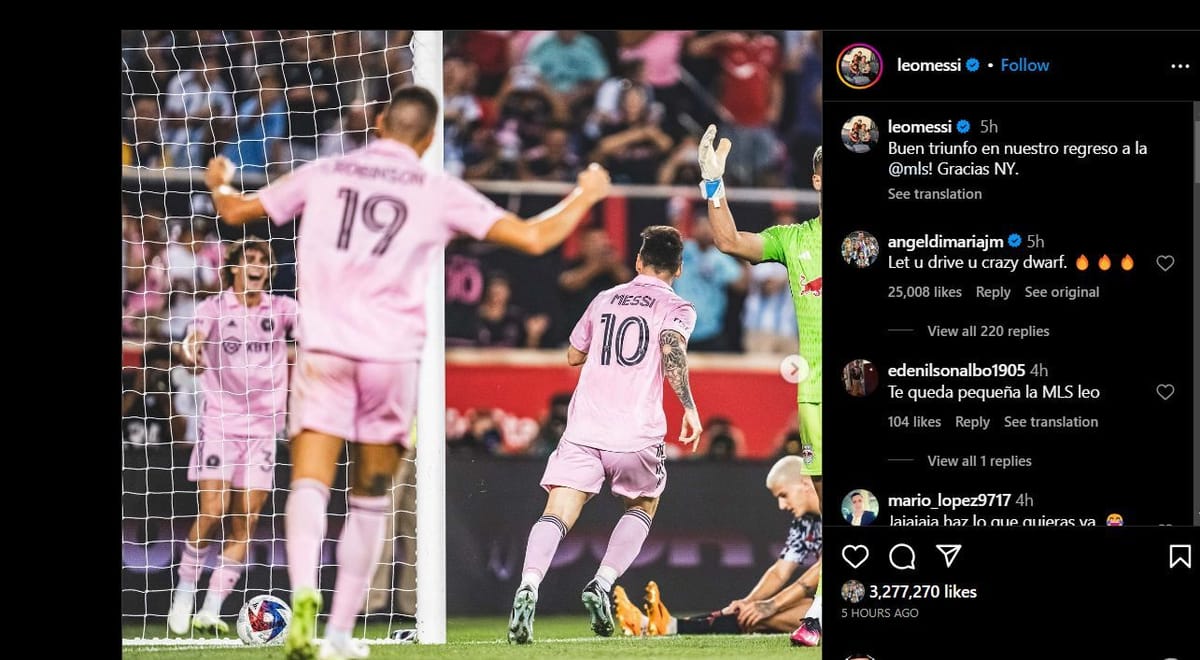 “Let you drive you crazy dwarf” - Angel Di Maria in awe of Lionel Messi ...