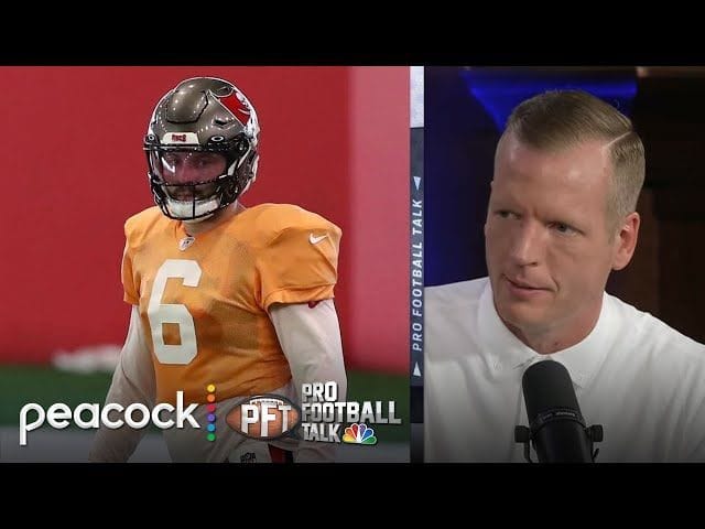 Mike Florio cautions Baker Mayfield amid rumors of Tom Brady's return ...