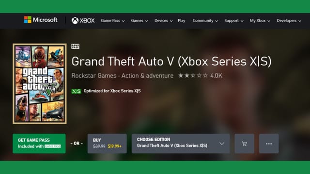 How much is GTA 5 on Xbox (August 2023)?