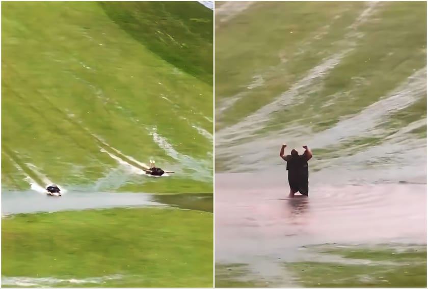 Watch: Local golfers turn fairway at Ohio golf course into a fun waterslide after tornado hit ...