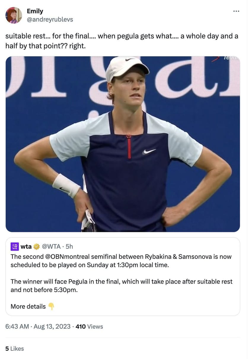 "That’s ridiculous, just hand Jessica Pegula the title" - Tennis fans ...