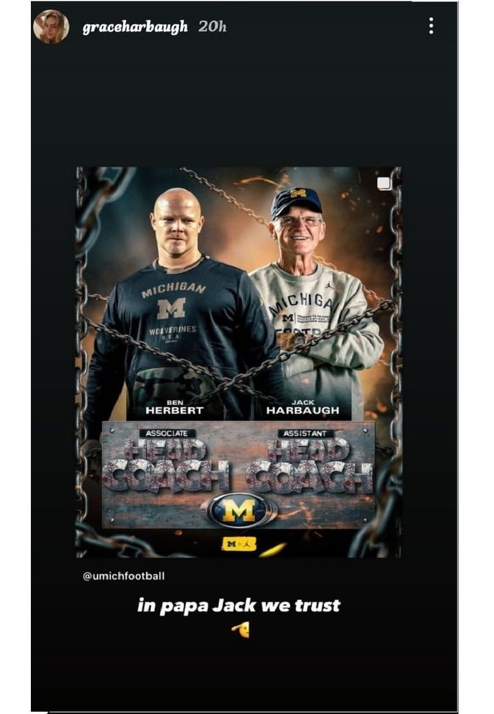 "In Papa Jack we trust": Jim Harbaugh's daughter reacts to Jack ...