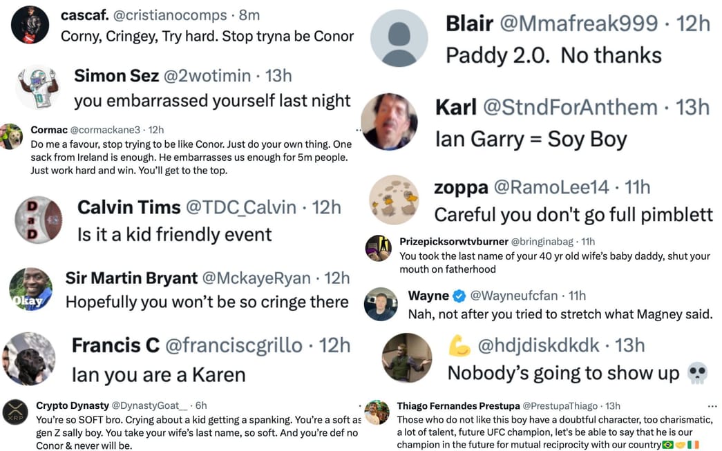 "Corny, Cringey, Try hard" - Fans react to Ian Garry's open workout ...